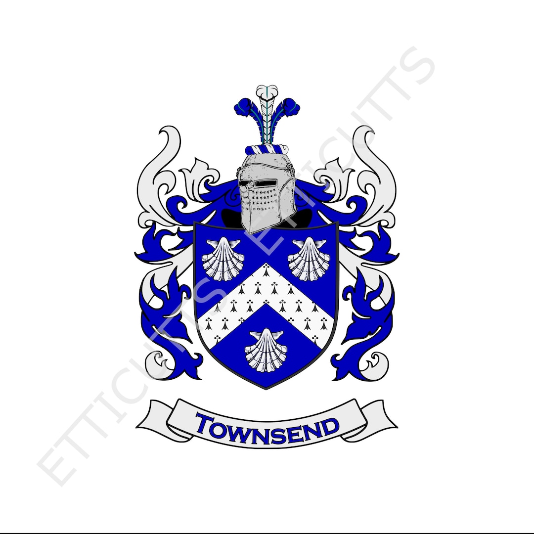 Townsend Coat of Arms Print Cut Sublimate Engrave Digital Download ...