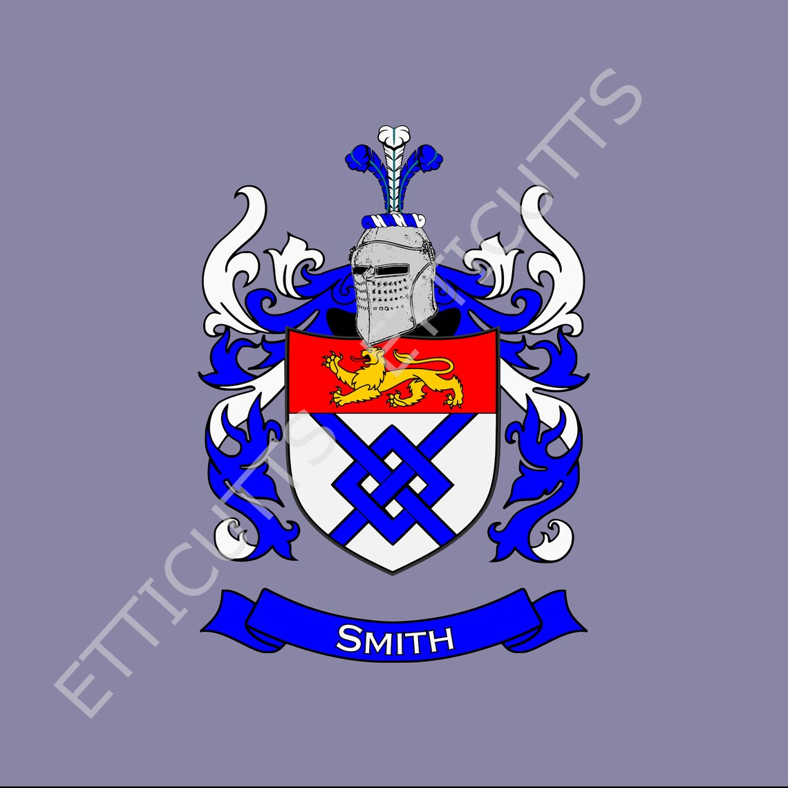 Smith Coat of Arms (G Smith of London) Print Cut Sublimate Engrave ...