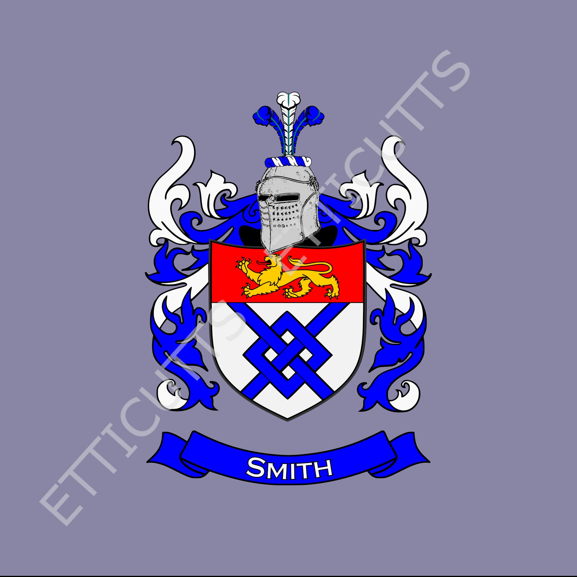 Smith Coat of Arms (G Smith of London) Print Cut Sublimate Engrave ...