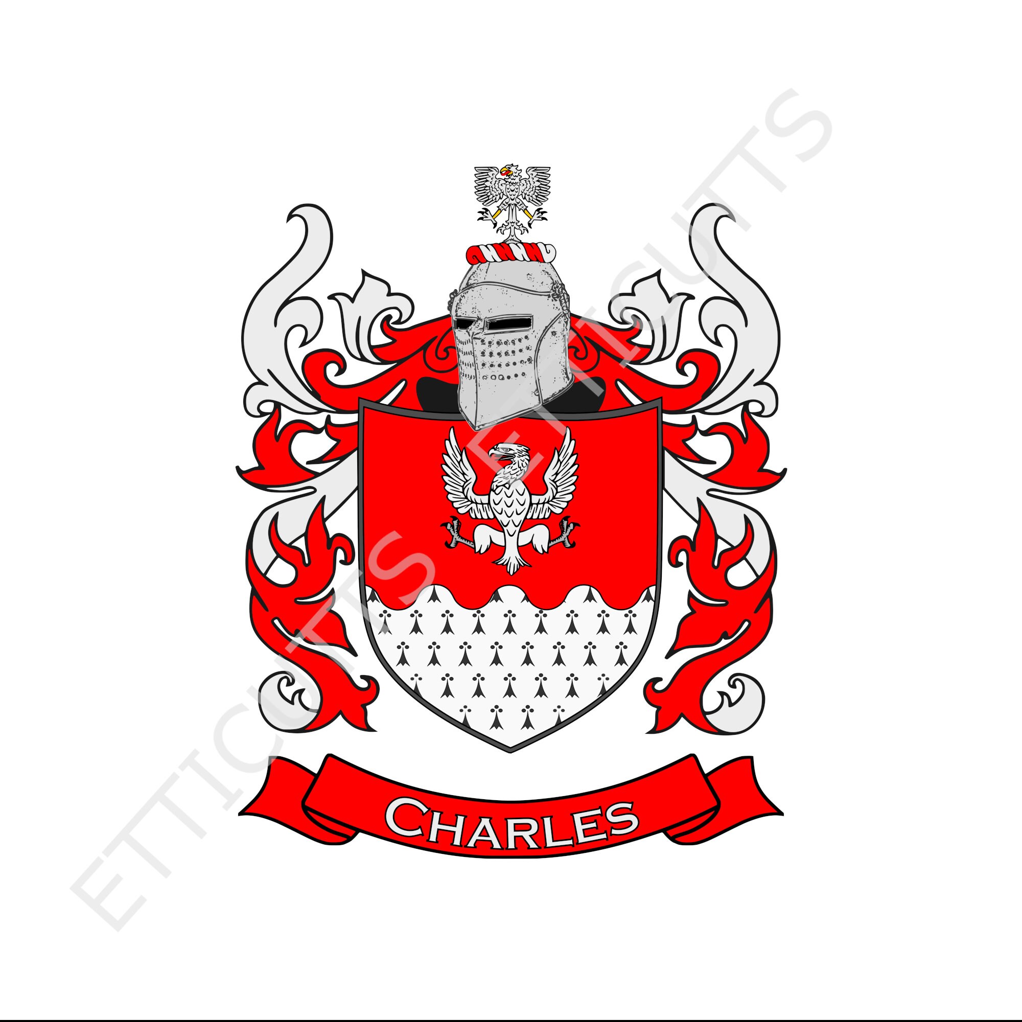 Charles Coat of Arms Print Cut Sublimate Engrave Digital Download - Etsy