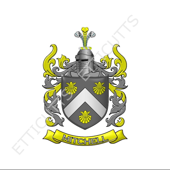 Mitchell Coat of Arms Print Cut Sublimate Engrave Digital | Etsy