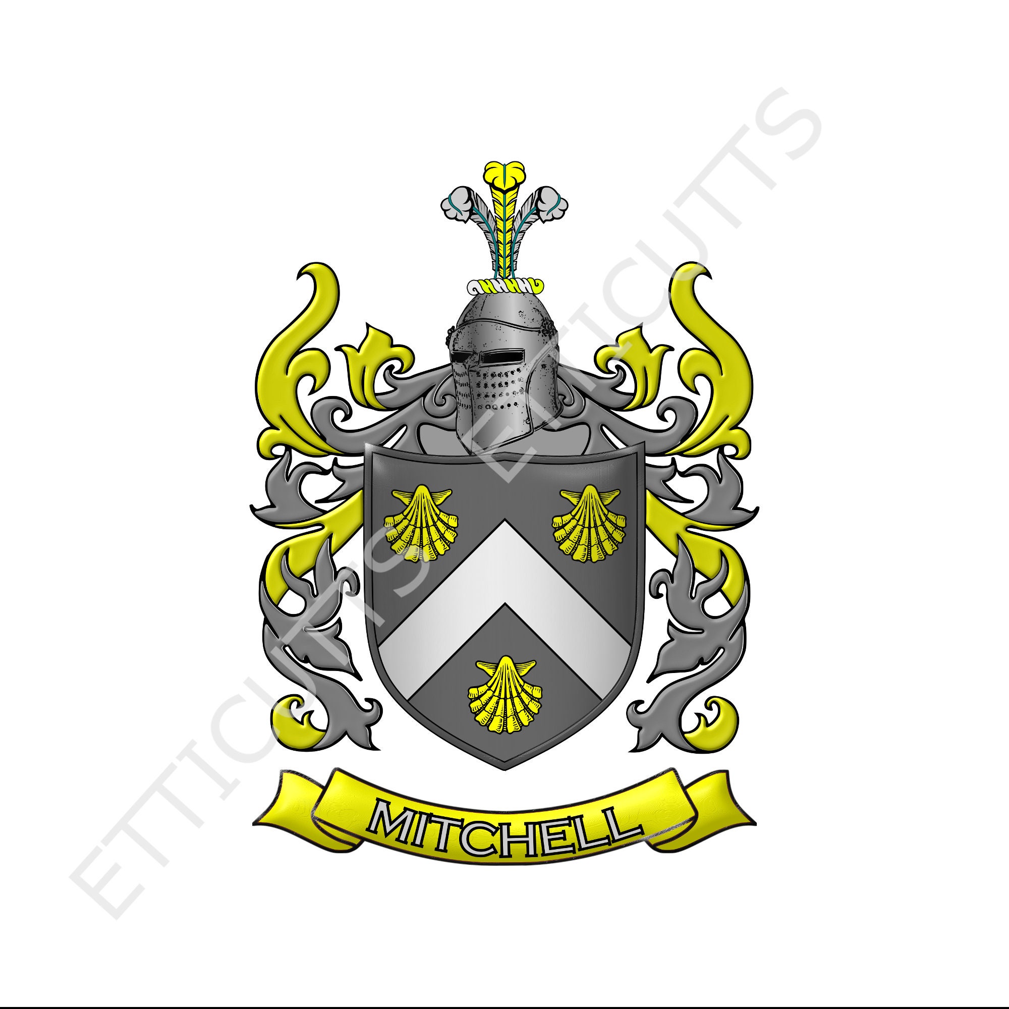 Mitchell Coat of Arms Print Cut Sublimate Engrave Digital Download - Etsy