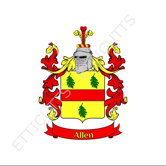 Allen Coat of Arms Family Crest PDF Download Printable Coat | Etsy UK