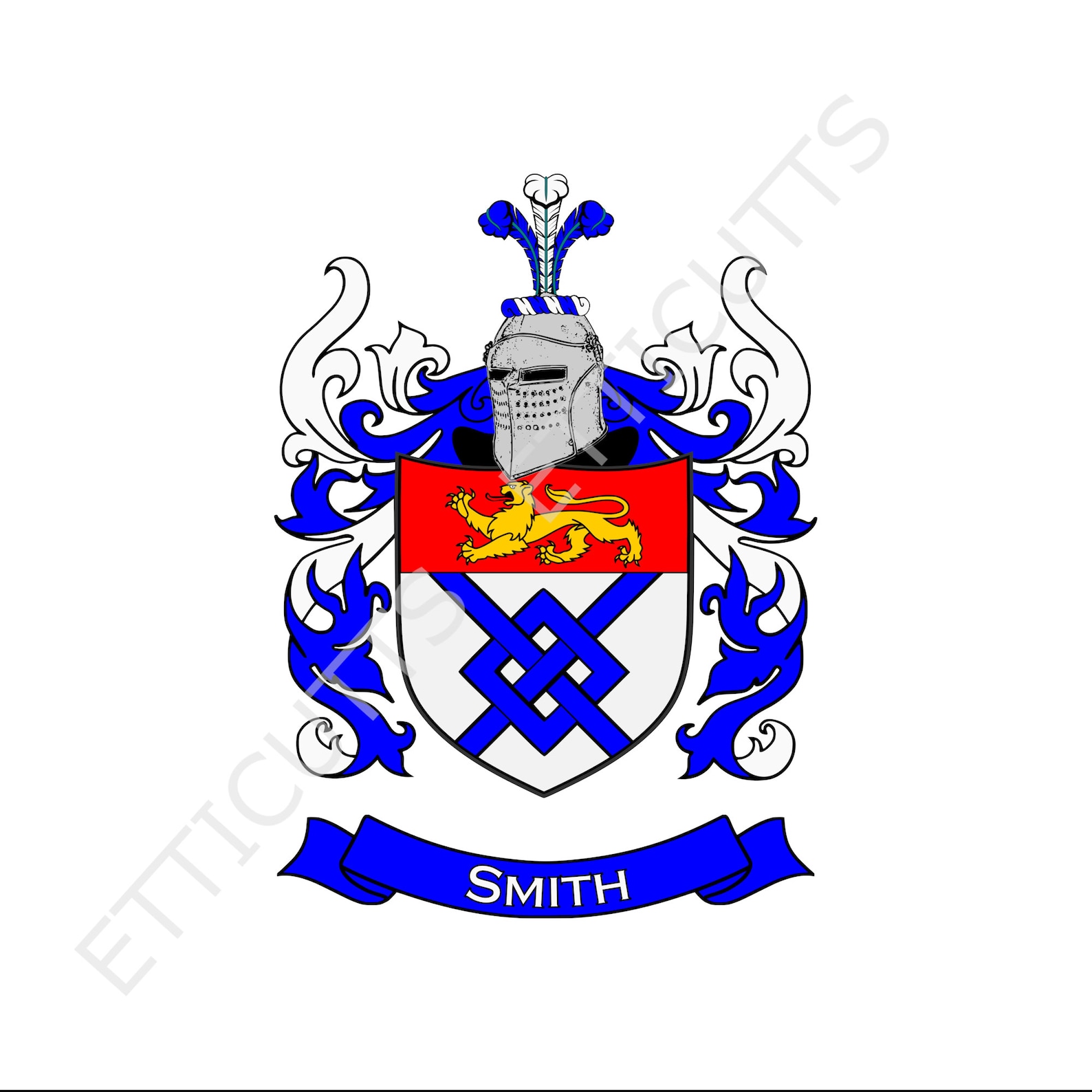 Smith Coat of Arms (G Smith of London) Print Cut Sublimate Engrave ...