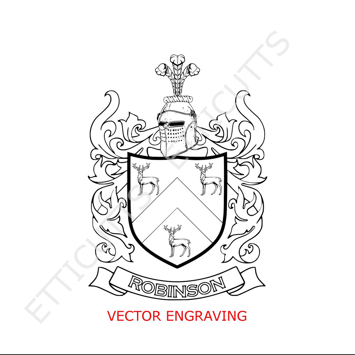 Robinson Coat of Arms Print Cut Sublimate Engrave Digital Download - Etsy