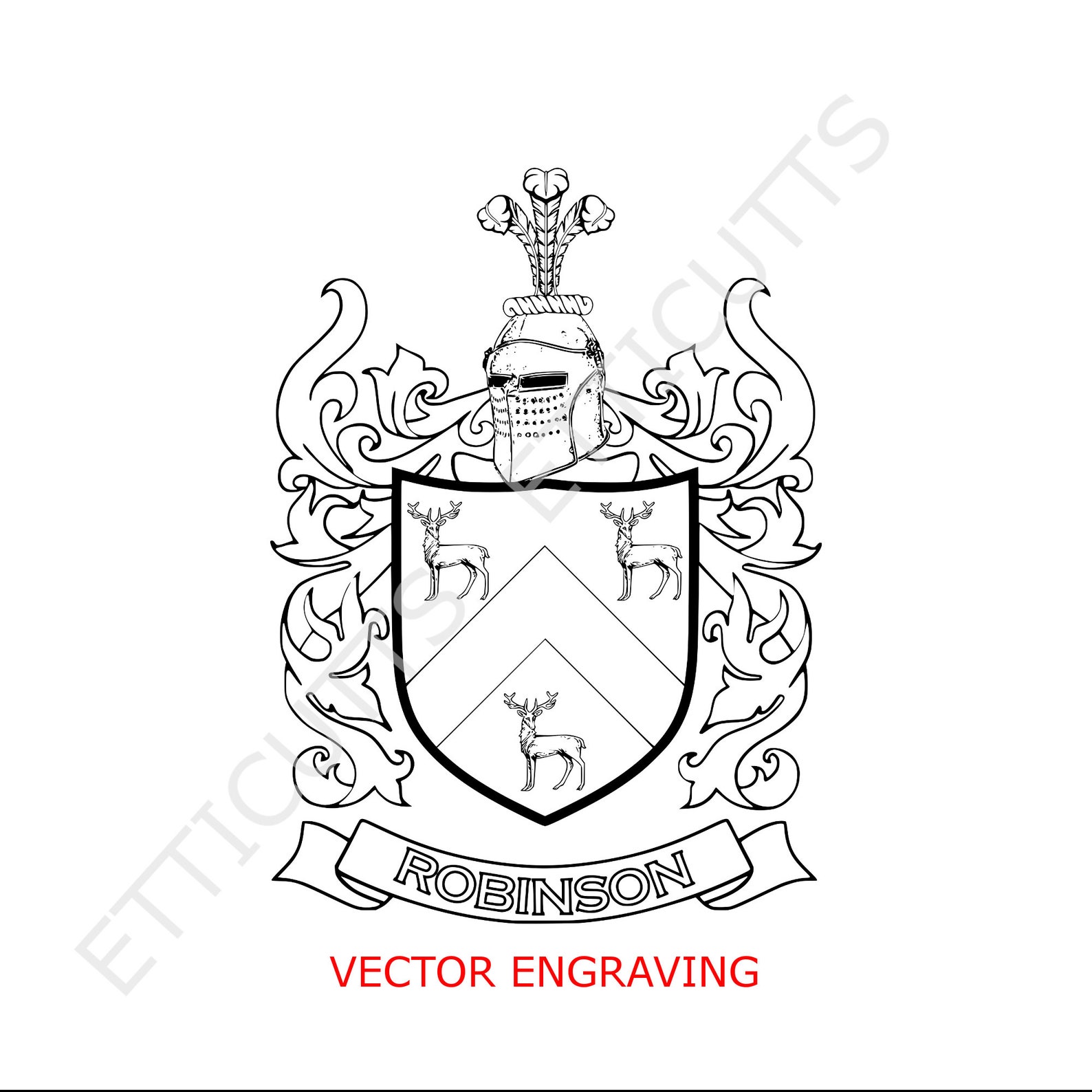 Robinson Coat of Arms Print Cut Sublimate Engrave Digital Download - Etsy