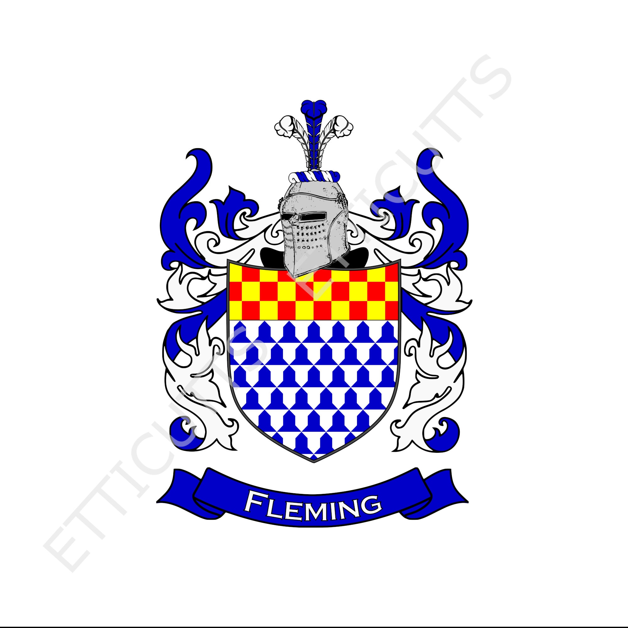 Fleming Coat of Arms Print Cut Sublimate Engrave Digital Download - Etsy