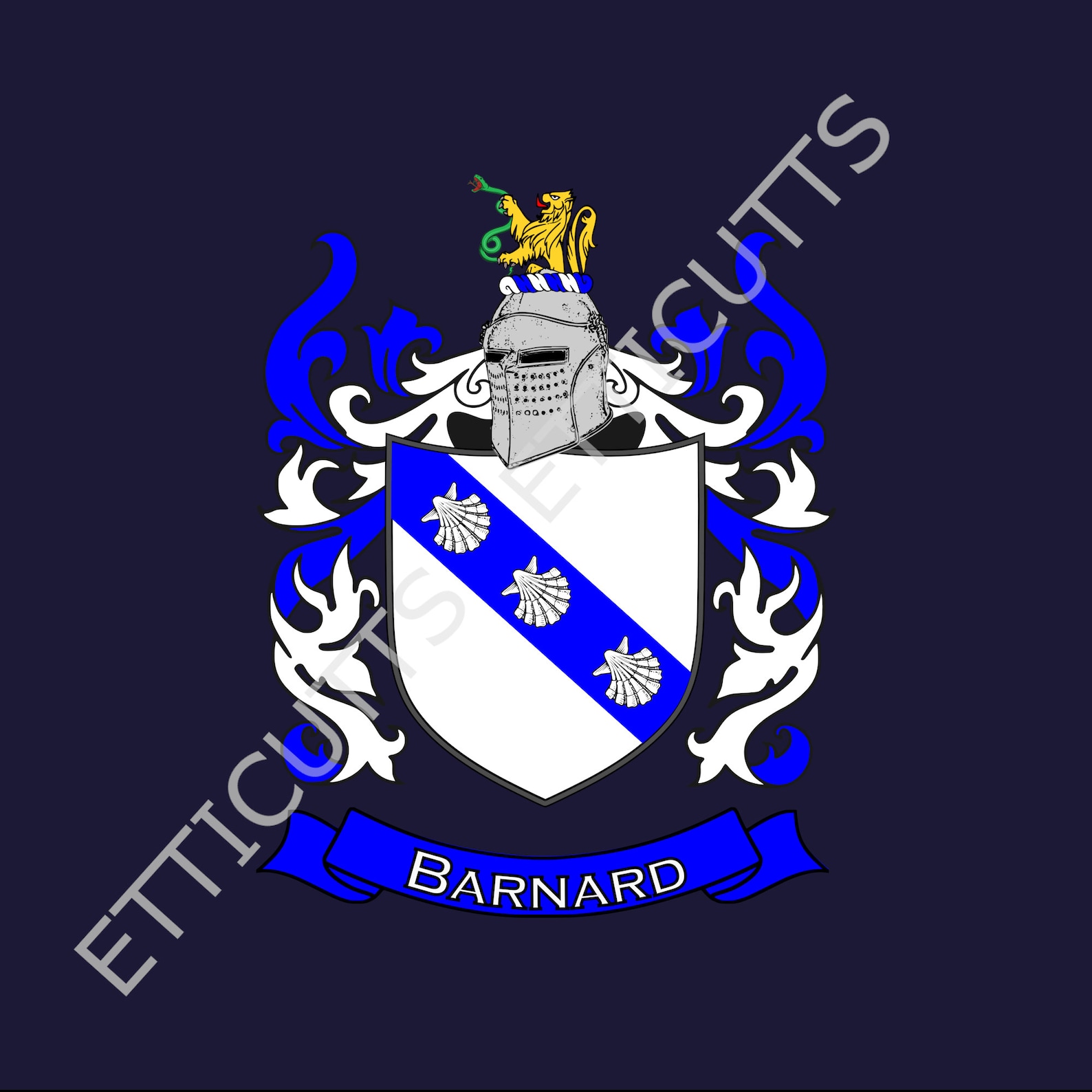 Barnard Coat of Arms Print Cut Sublimate Engrave Digital Download - Etsy