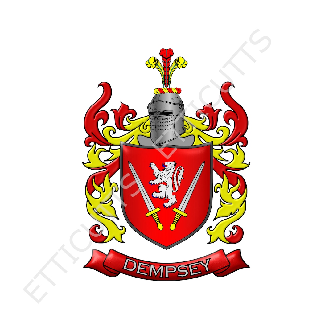 Dempsey Coat of Arms Print Cut Sublimate Engrave Digital Download - Etsy