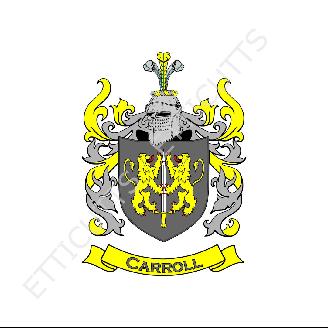Carroll Coat of Arms Print Cut Sublimate Engrave Digital Download - Etsy