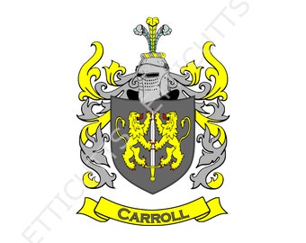 Carroll Family Crest Print - Etsy
