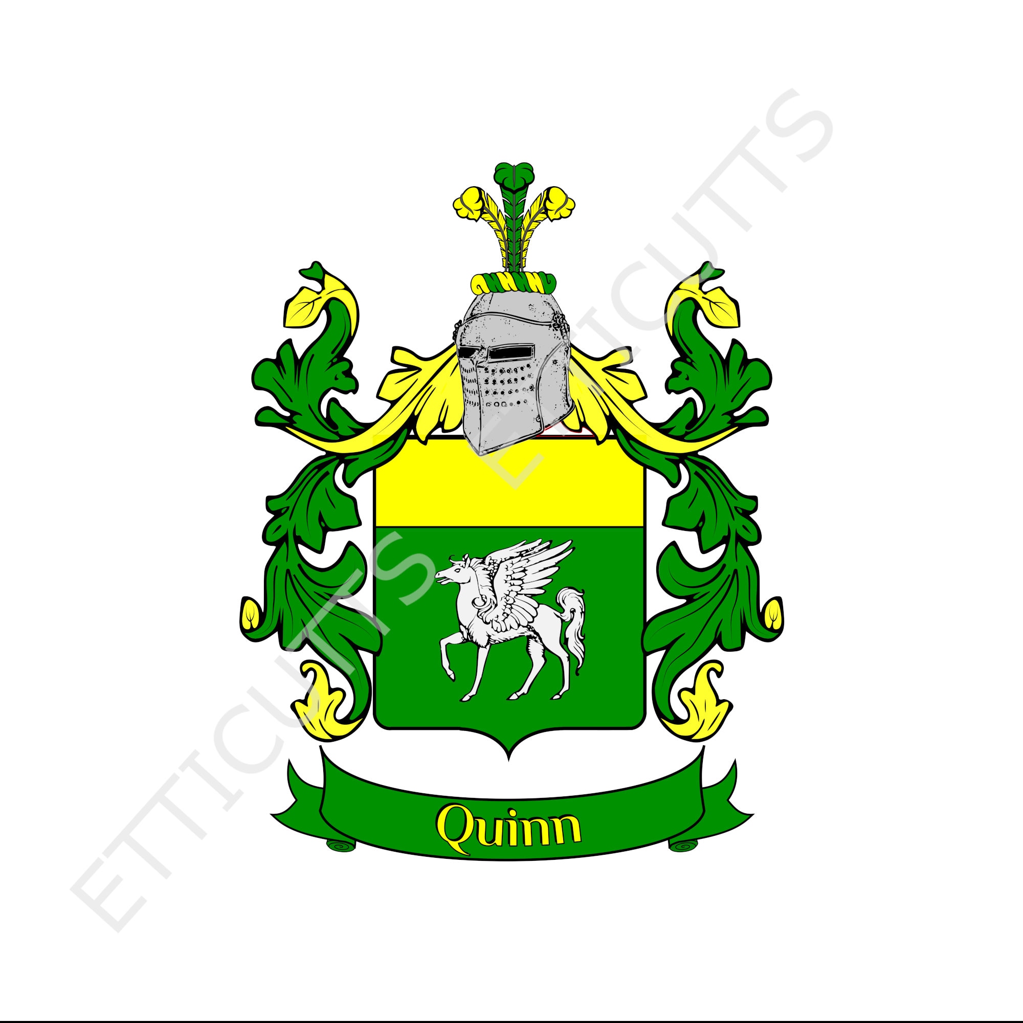 Quinn Coat of Arms Print Cut Sublimate Engrave Digital Download - Etsy