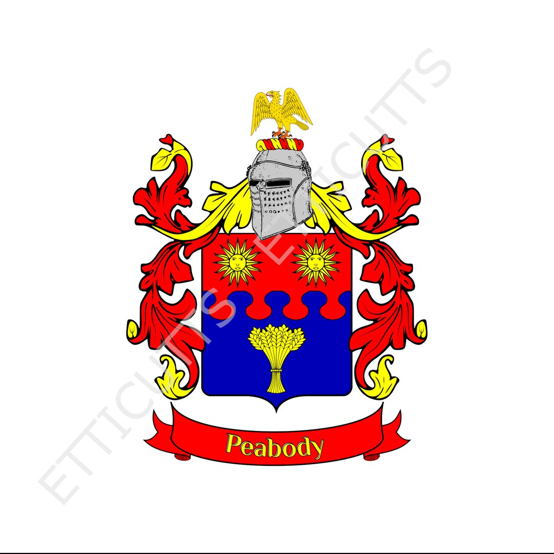 Peabody Coat of Arms Print Cut Sublimate Engrave Digital Download - Etsy