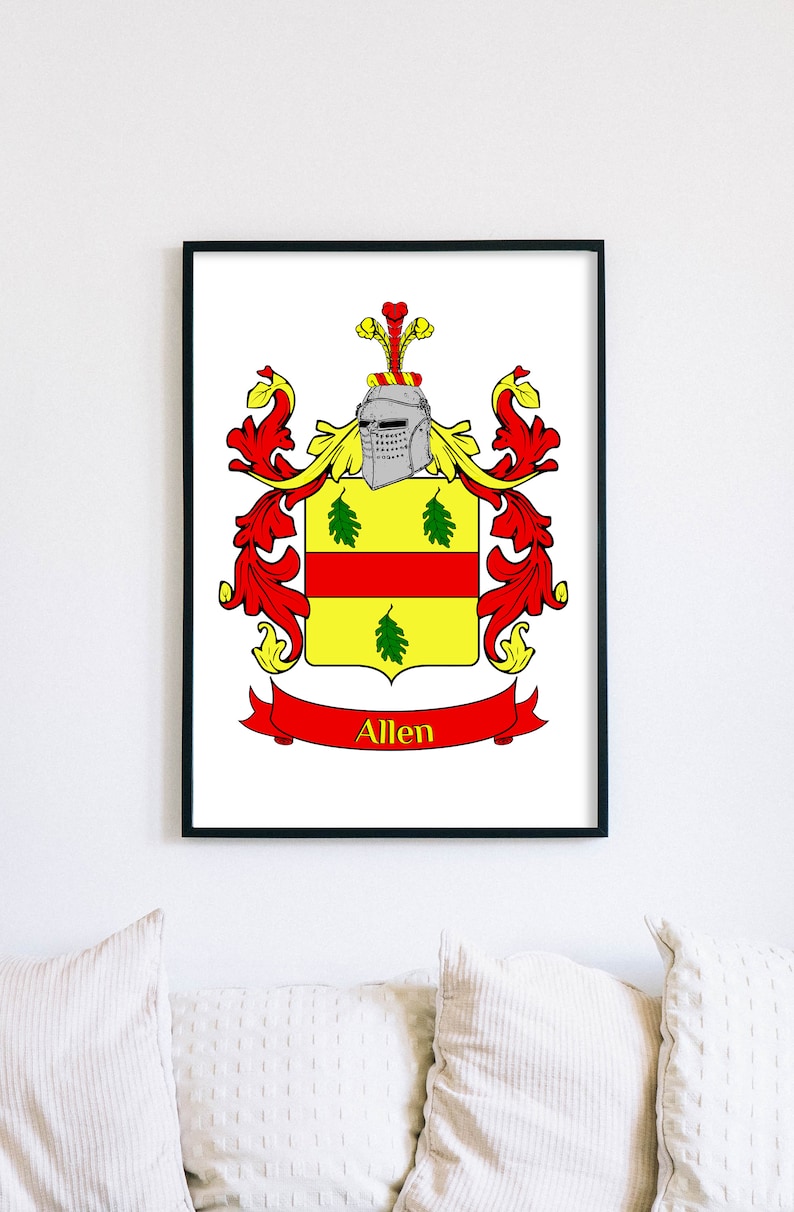 Allen Coat of Arms Family Crest PDF Download, Printable Coat of Arms ...