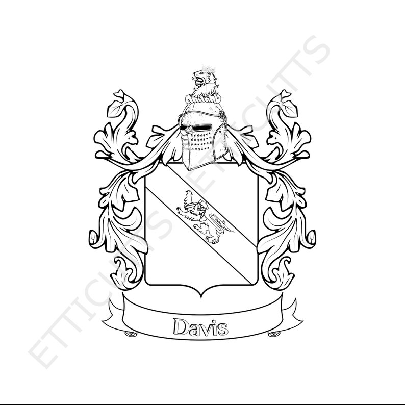 Davis Coat of Arms Family Crest PDF Download, Printable Coat of Arms ...