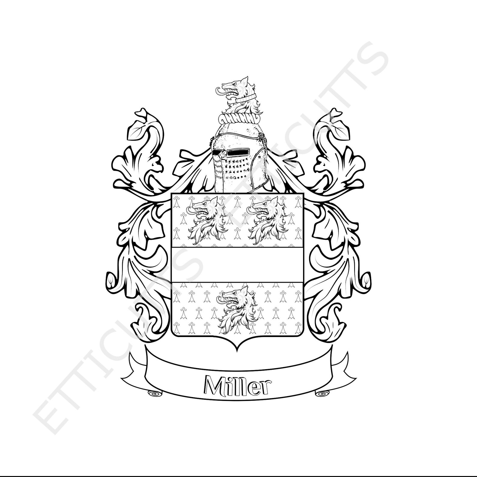 Miller Coat of Arms Family Crest PDF Download, Printable Coat of Arms ...