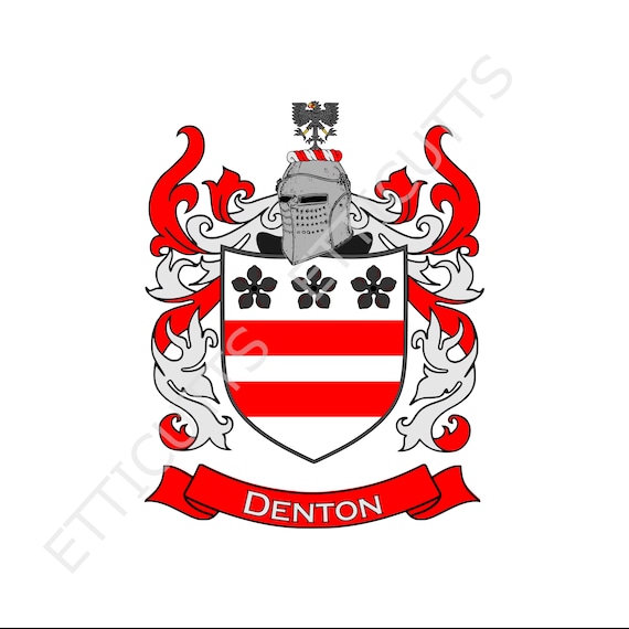 Denton Coat of Arms Print Cut Sublimate Engrave Digital | Etsy