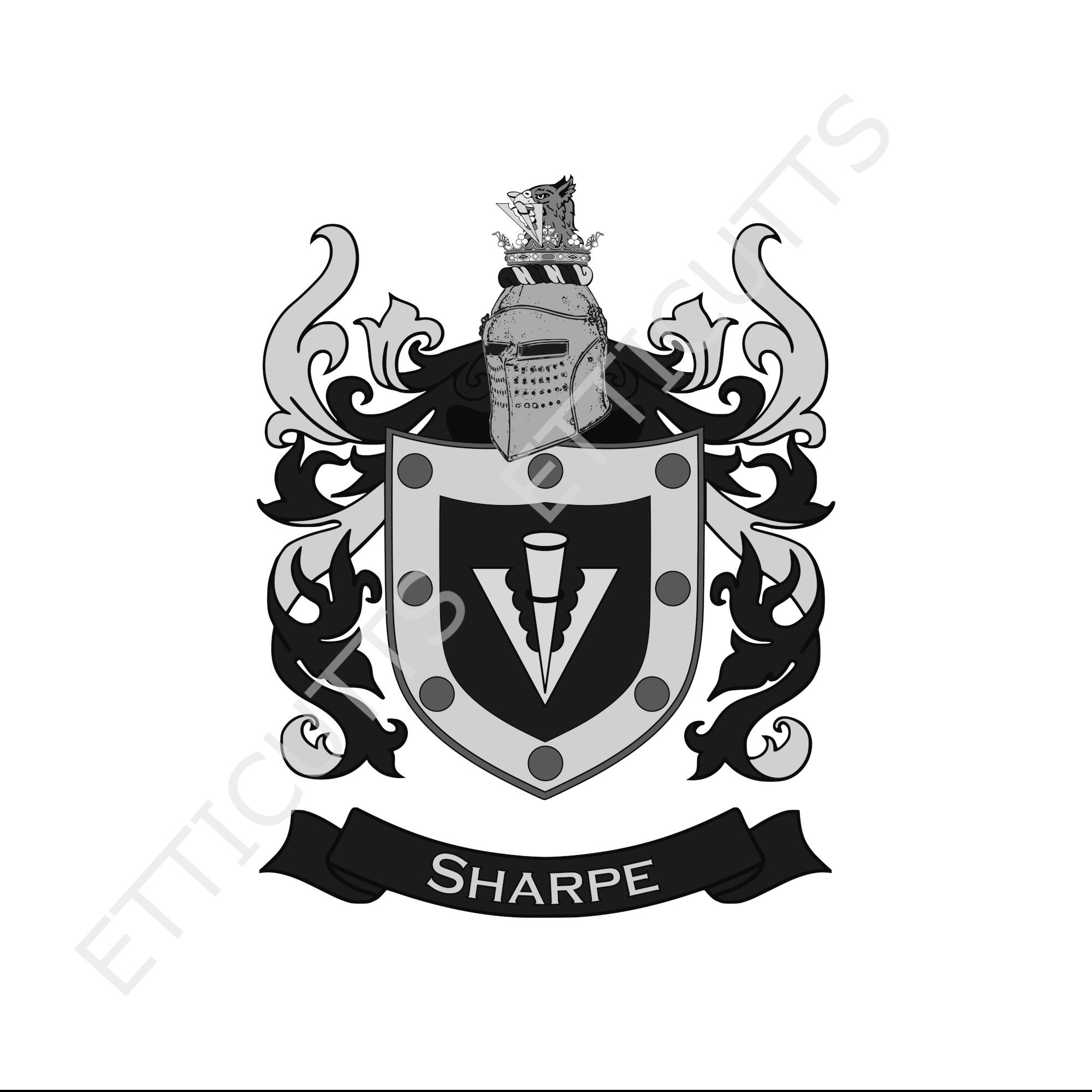 Sharpe Coat of Arms Print Cut Sublimate Engrave Digital Download - Etsy