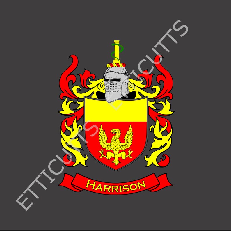 Harrison Coat of Arms Print Cut Sublimate Engrave Digital Download - Etsy