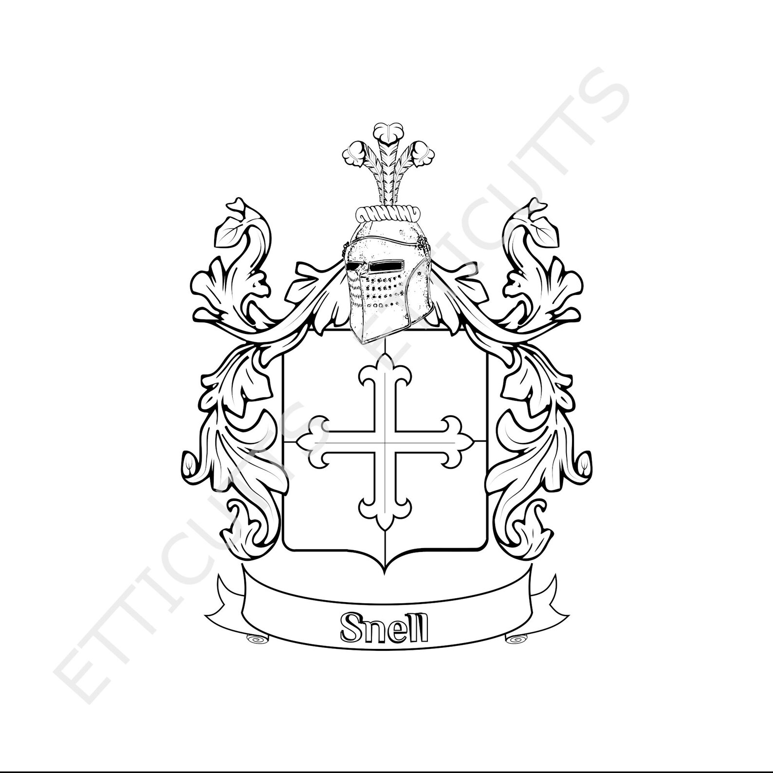 Snell Coat of Arms Family Crest PDF Download, Printable Coat of Arms ...