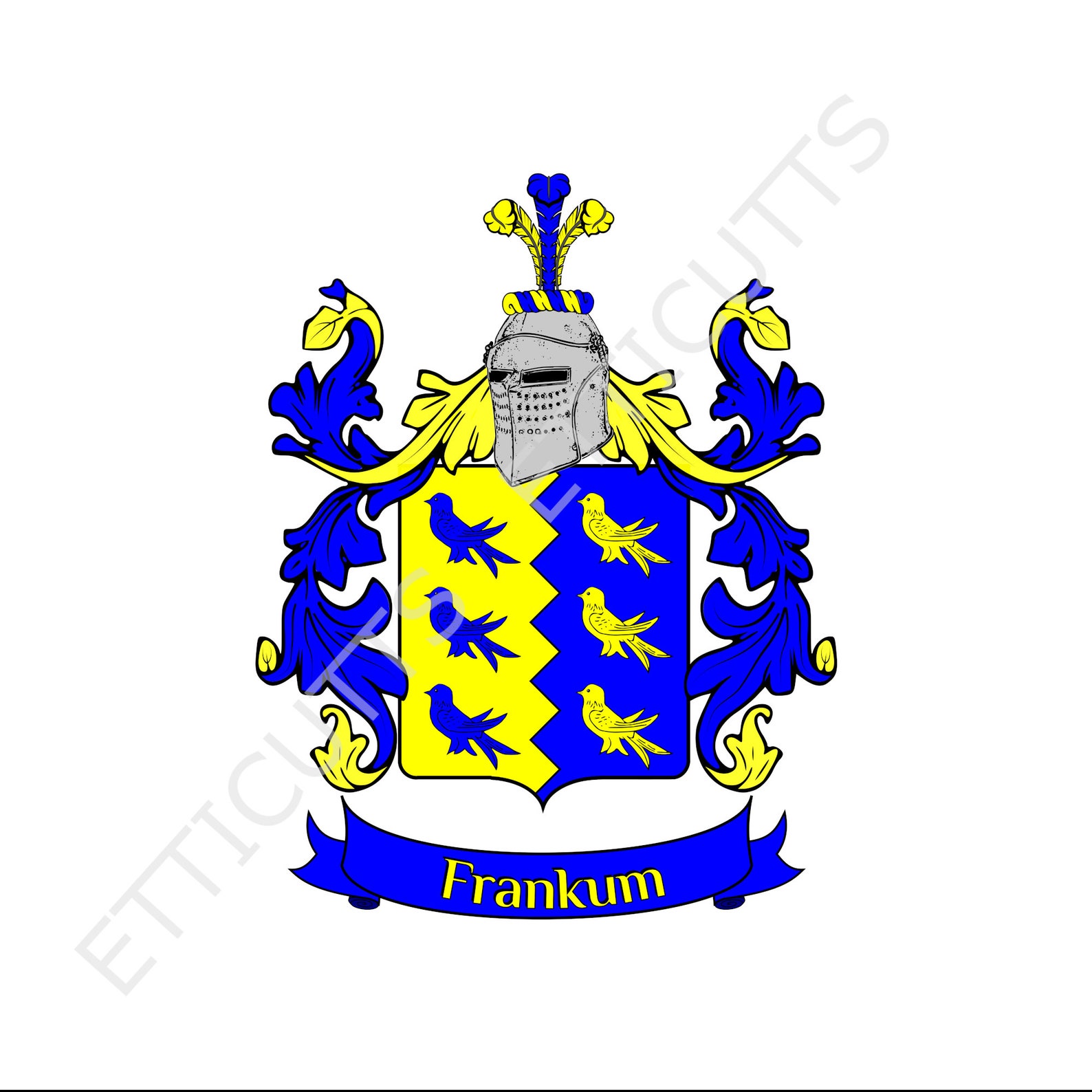 Frankum Coat of Arms Print Cut Sublimate Engrave Digital Download - Etsy