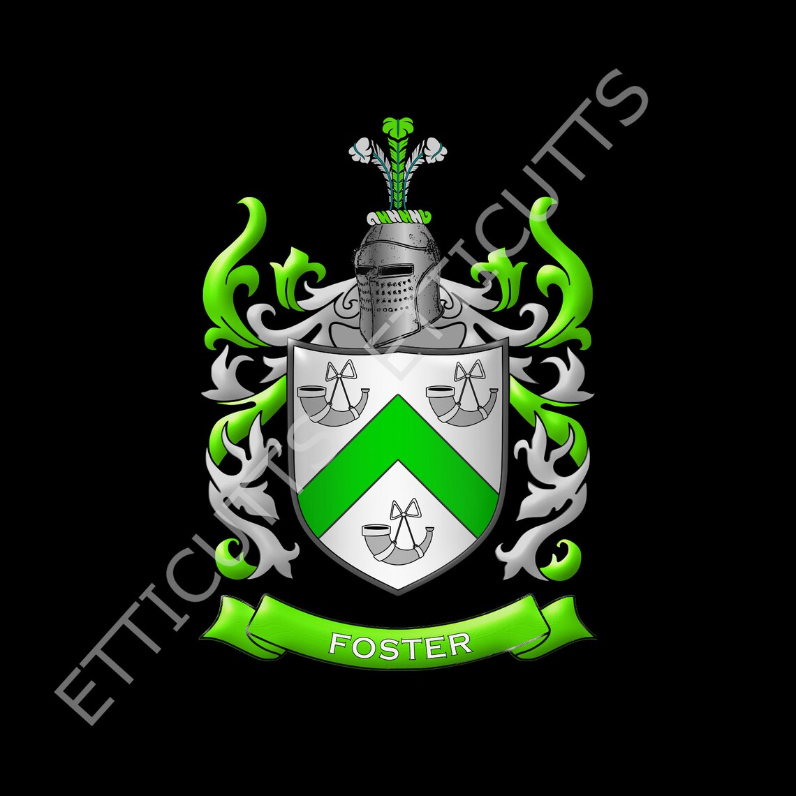 Foster Coat of Arms Print Cut Sublimate Engrave Digital Download - Etsy UK