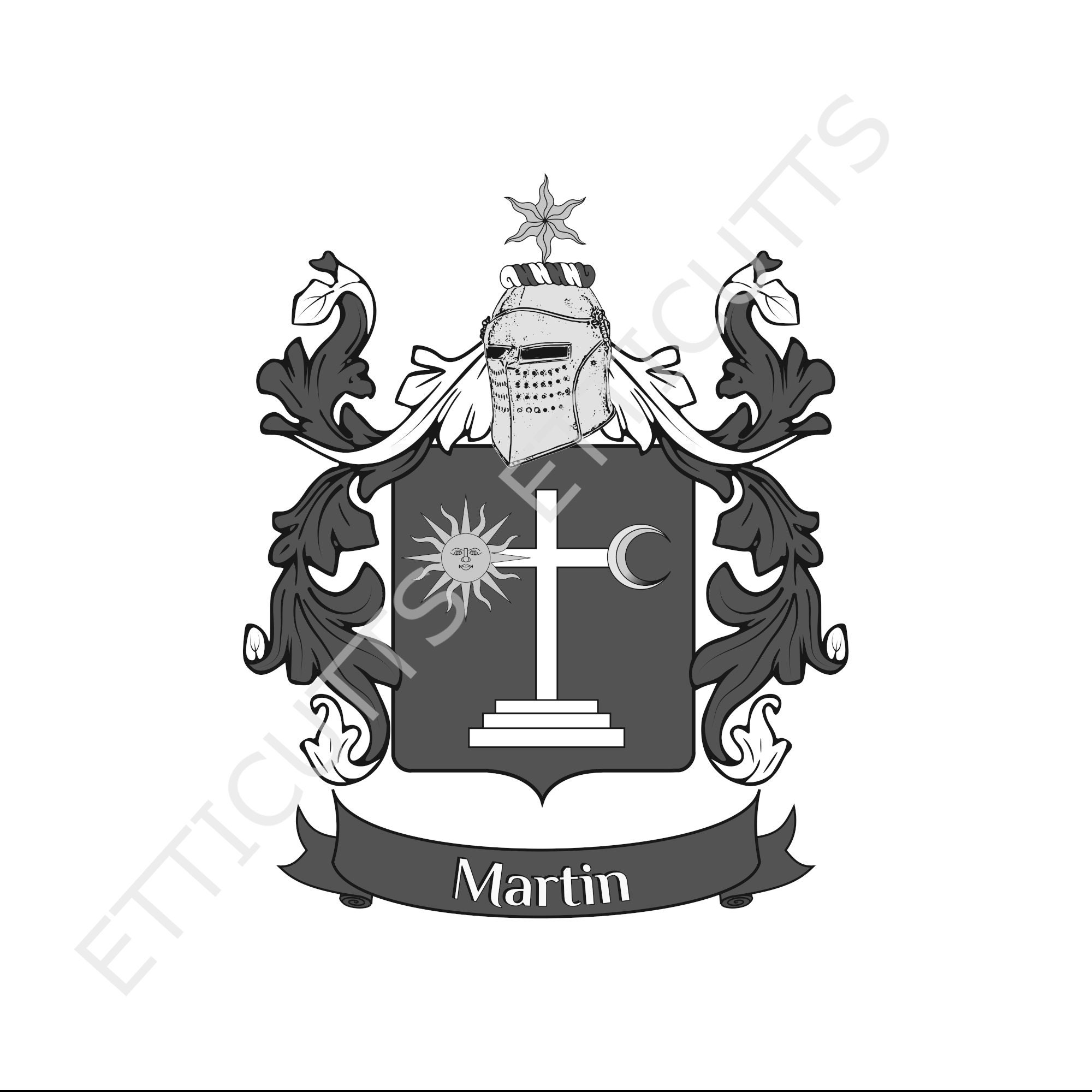 Martin Coat of Arms Family Crest PDF Download, Printable Coat of Arms ...