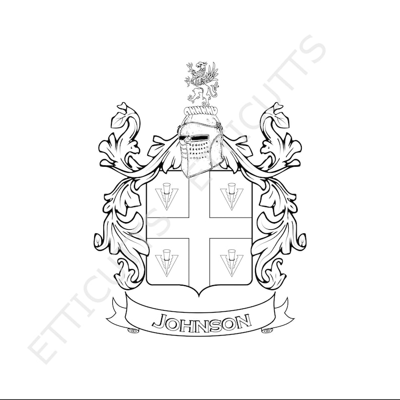 Johnson Coat of Arms Family Crest PDF Download, Printable Coat of Arms ...
