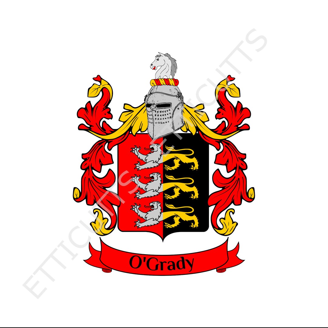 O'grady Coat of Arms Print Cut Sublimate Engrave Digital Download - Etsy