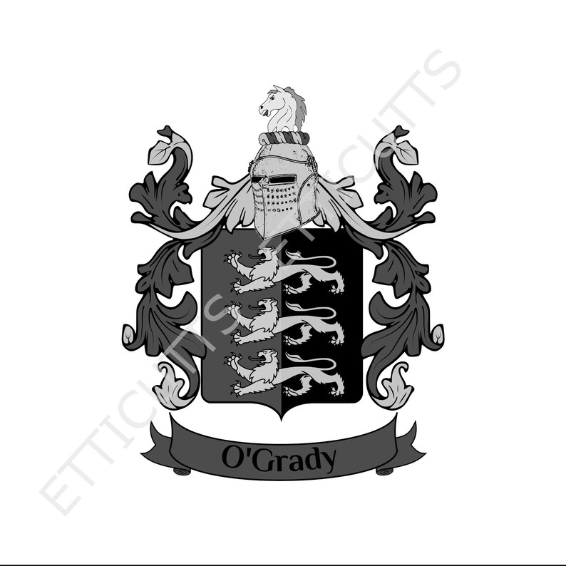 O'grady Coat of Arms Print Cut Sublimate Engrave Digital Download - Etsy