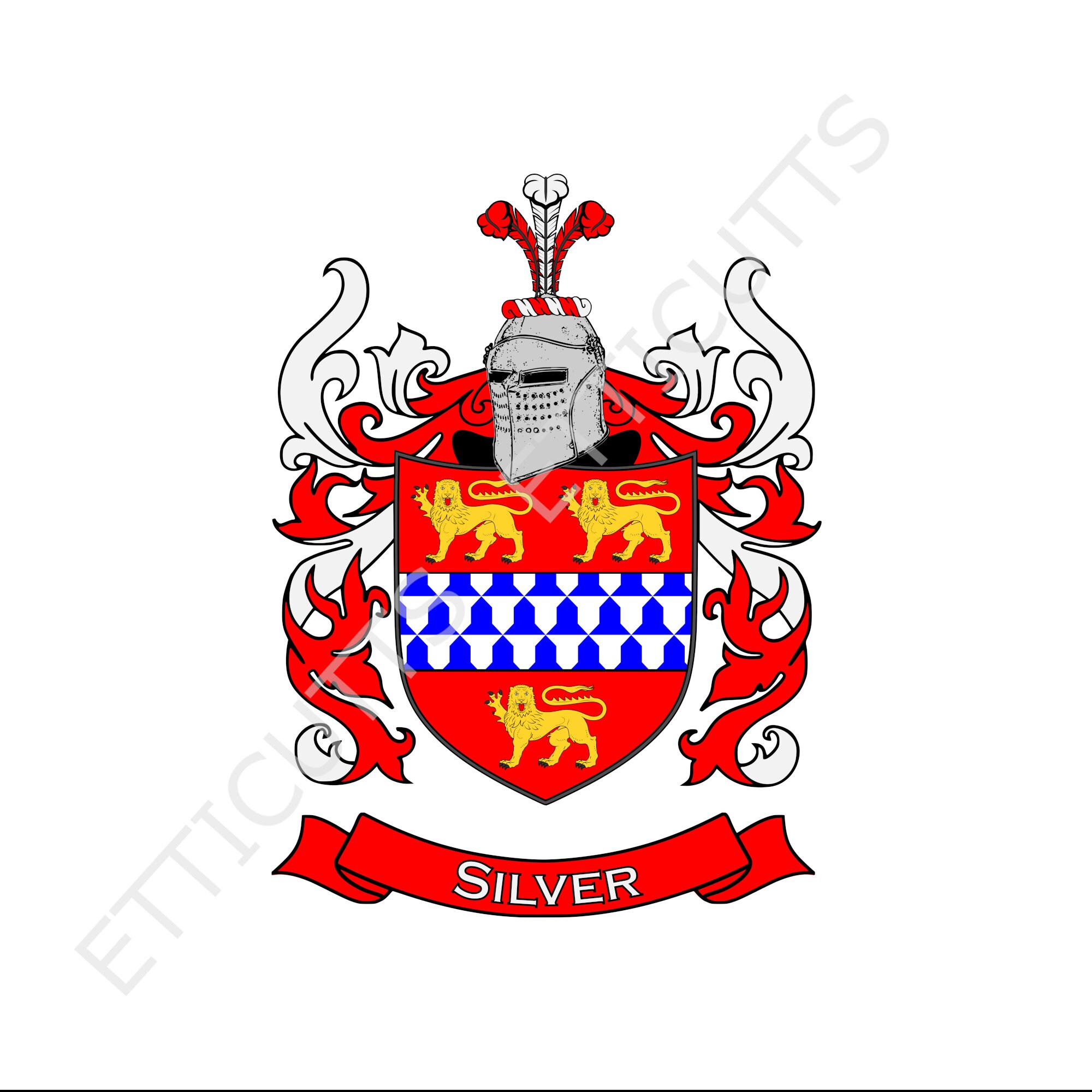 Silver Coat of Arms Print Cut Sublimate Engrave Digital Download - Etsy