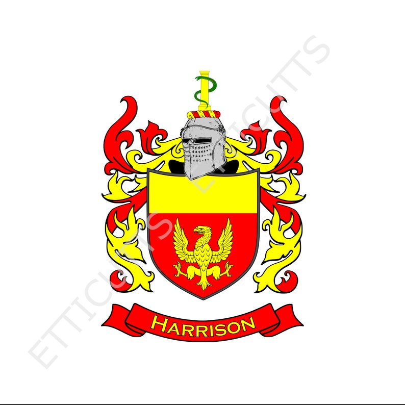 Harrison Coat of Arms Print Cut Sublimate Engrave Digital Download - Etsy