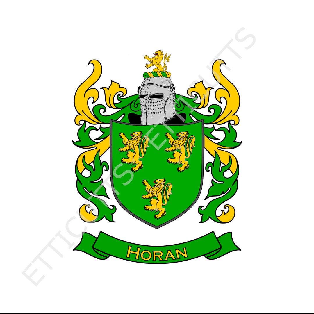 Horan Coat of Arms Print Cut Sublimate Engrave Digital Download - Etsy