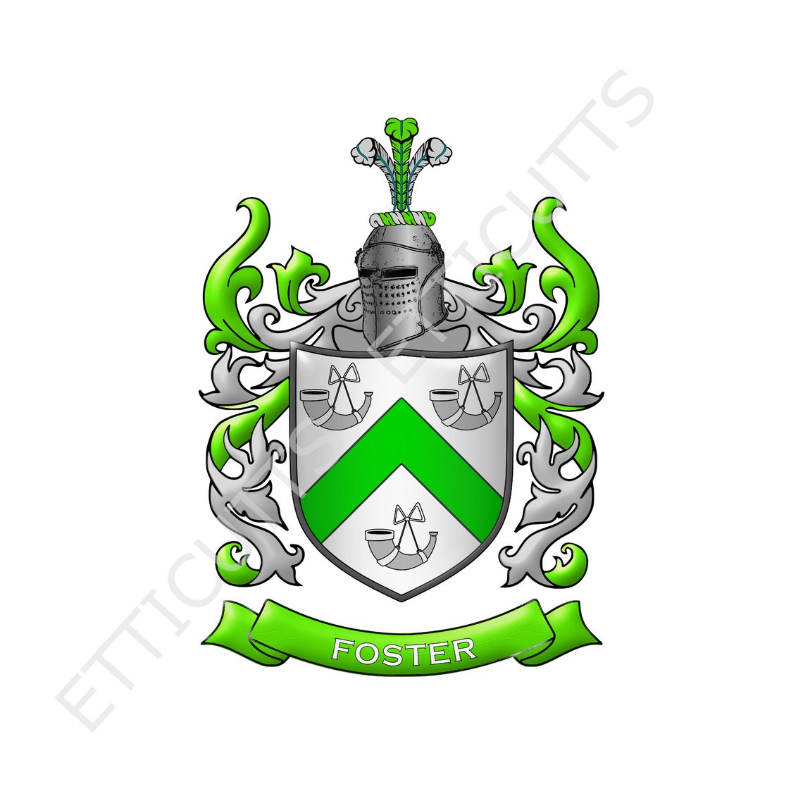 Foster Coat of Arms Print Cut Sublimate Engrave Digital Download - Etsy UK