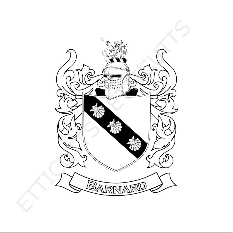 Barnard Coat of Arms Print Cut Sublimate Engrave Digital Download - Etsy