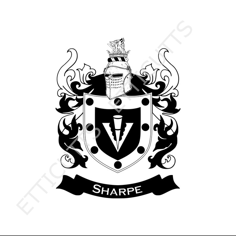 Sharpe Coat of Arms Print Cut Sublimate Engrave Digital Download - Etsy