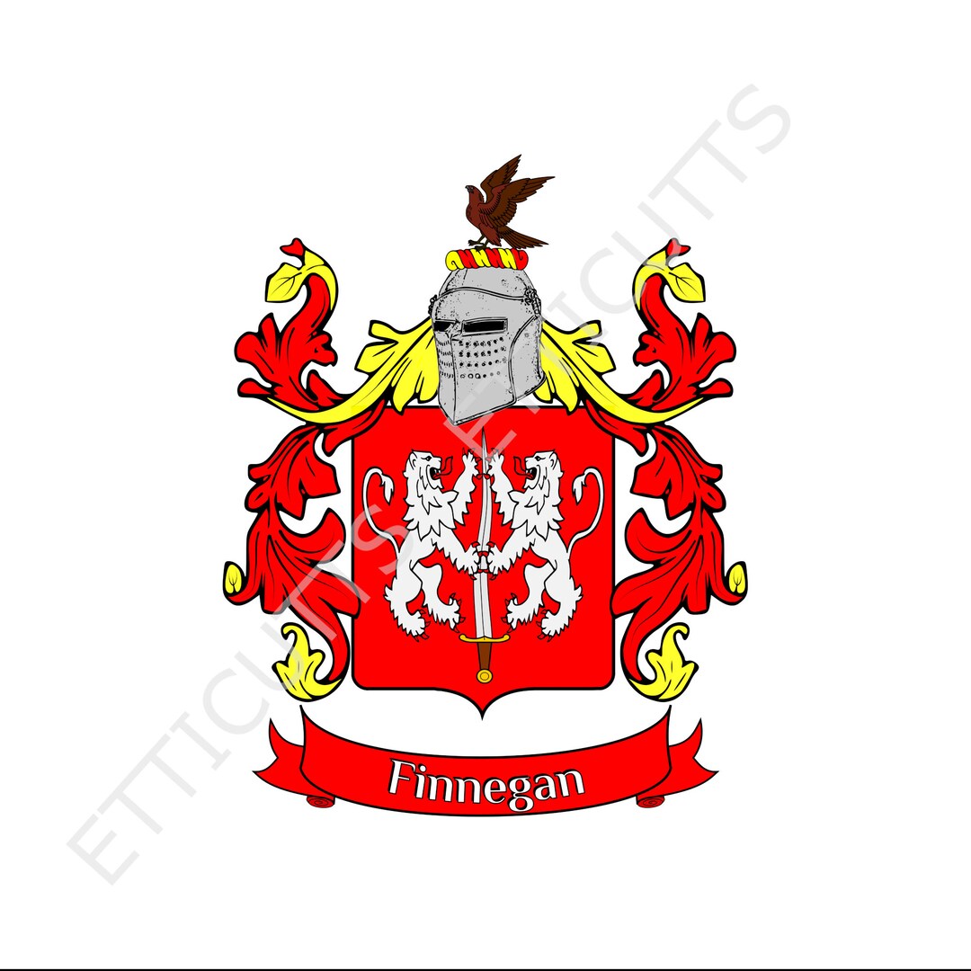 Finnegan Coat of Arms Print Cut Sublimate Engrave Digital Download - Etsy