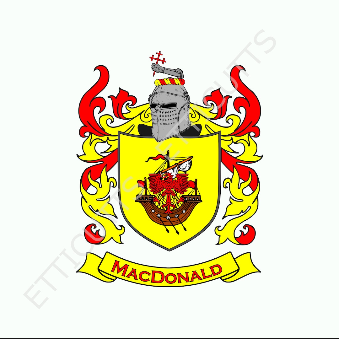 Macdonald Coat of Arms Print Cut Sublimate Engrave Digital Download - Etsy