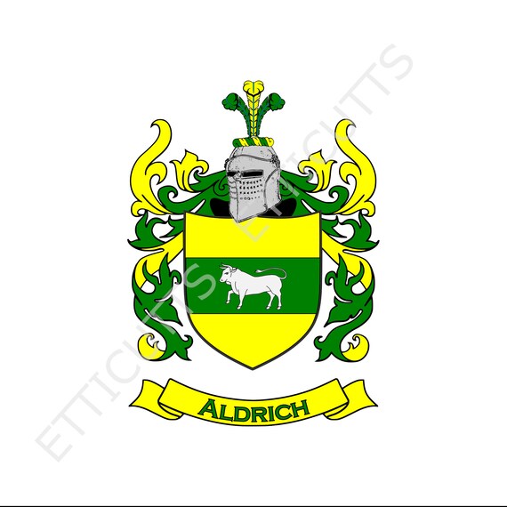 Aldrich Coat Of Arms Print Cut Sublimate Engrave Digital | Etsy