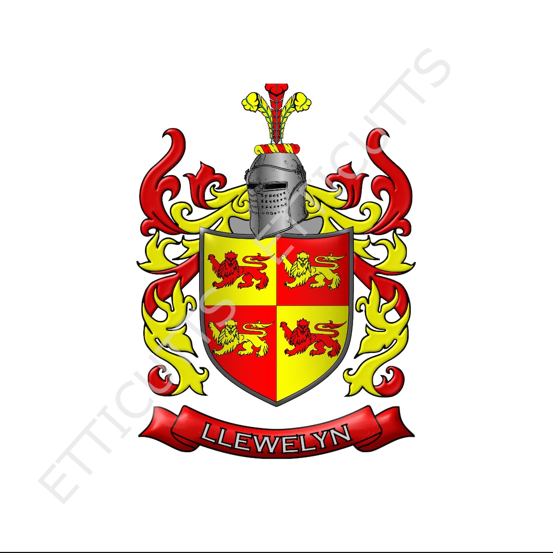 Llewelyn Coat of Arms Print Cut Sublimate Engrave Digital Download - Etsy