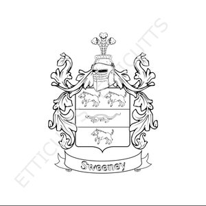 Sweeney Coat of Arms Print Cut Sublimate Engrave Digital Download - Etsy