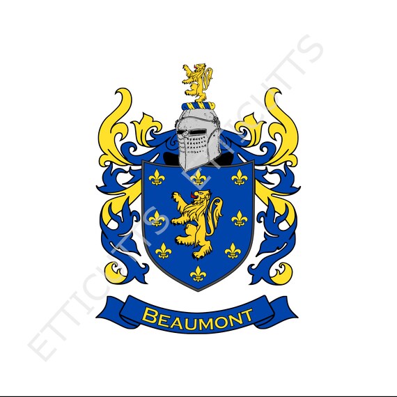 Beaumont Coat of Arms Print Cut Sublimate Engrave Digital - Etsy UK