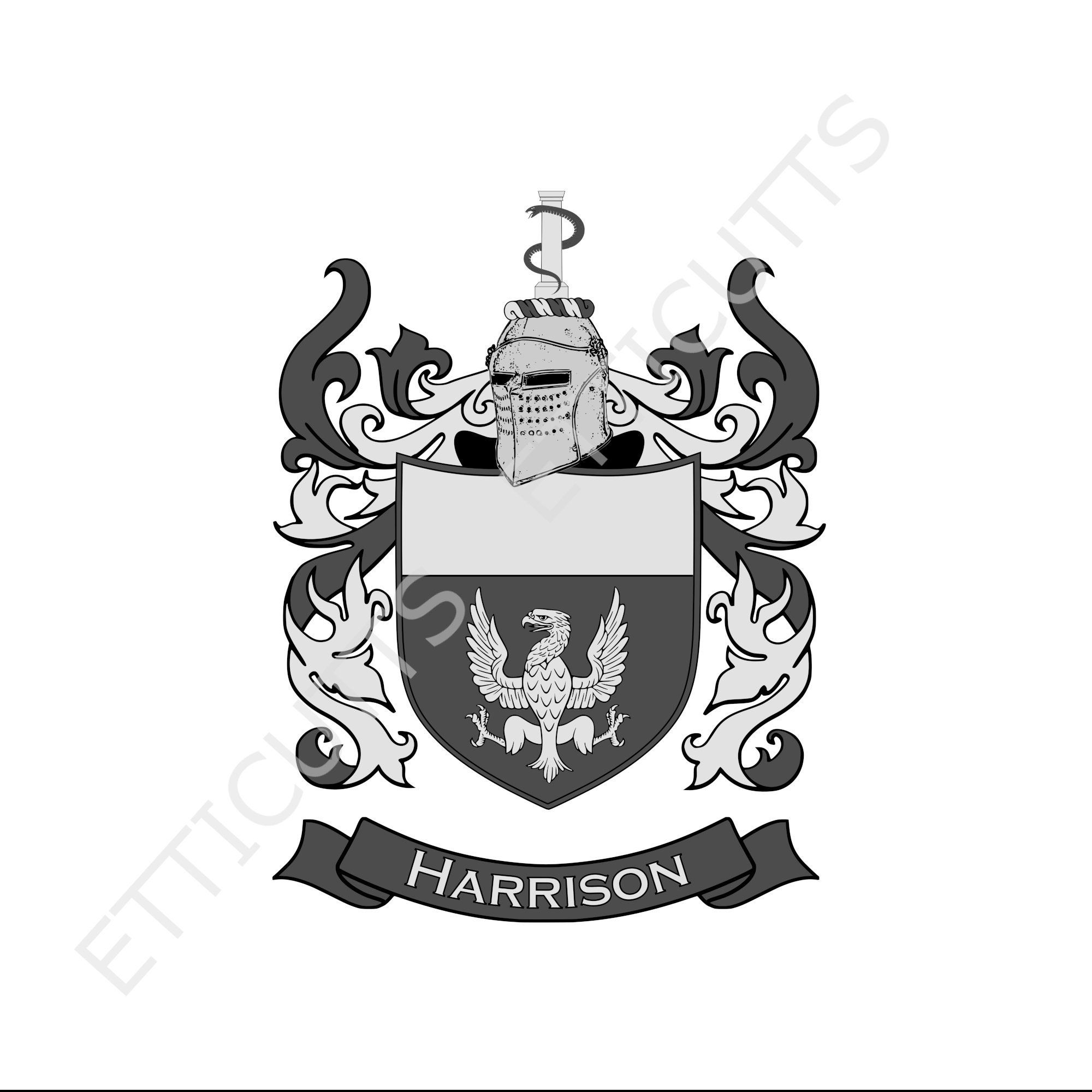 Harrison Coat of Arms Print Cut Sublimate Engrave Digital Download - Etsy
