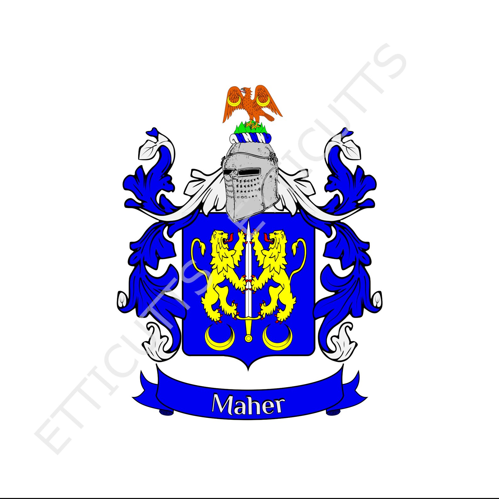 Maher Coat of Arms Print Cut Sublimate Engrave Digital Download - Etsy