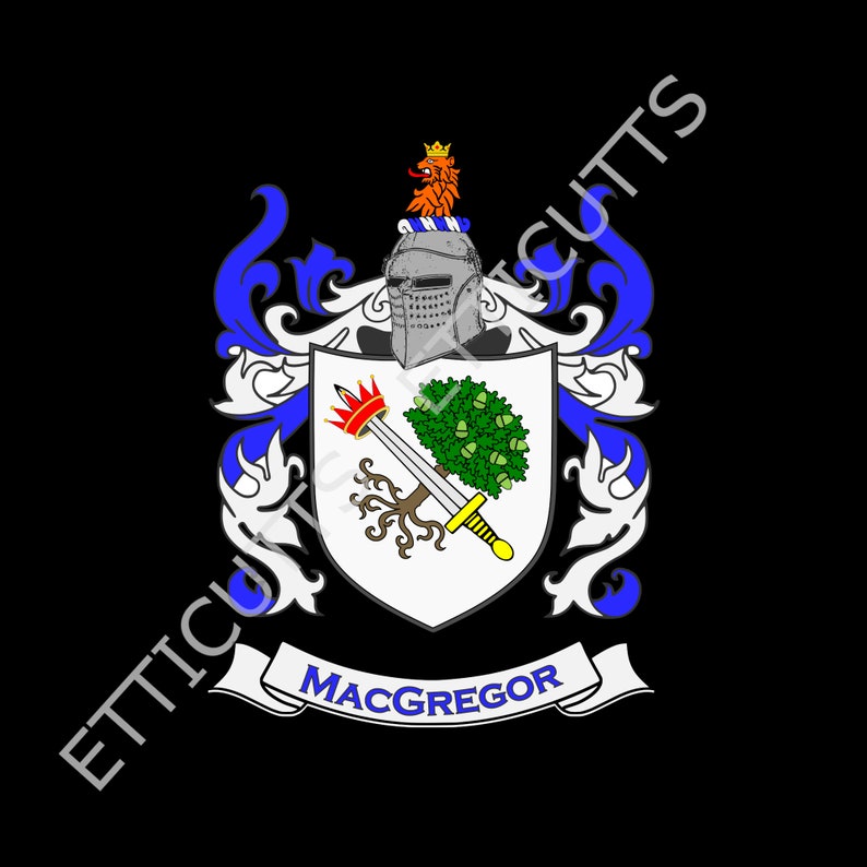 Macgregor Coat of Arms Print Cut Sublimate Engrave Digital Download - Etsy