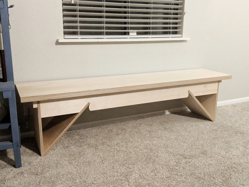 Modern Baltic Birch Plywood Bench - Etsy