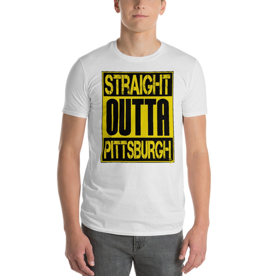 Straight Outta Pittsburgh - Football Shirt Short-sleeve T-shirt - Etsy