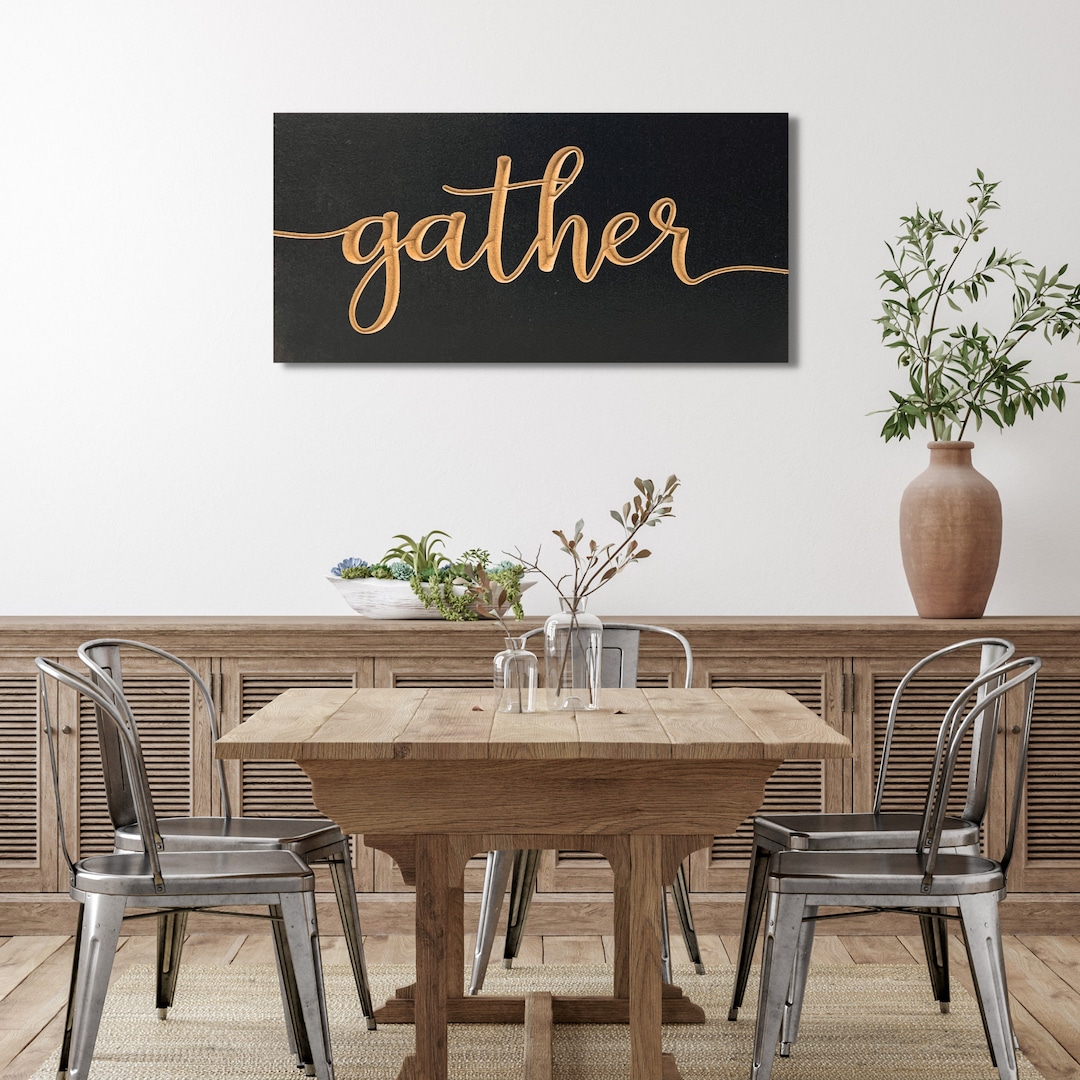 Gather Sign - Gather Wall Decor - Gather Sign for Dining Room - Gather ...