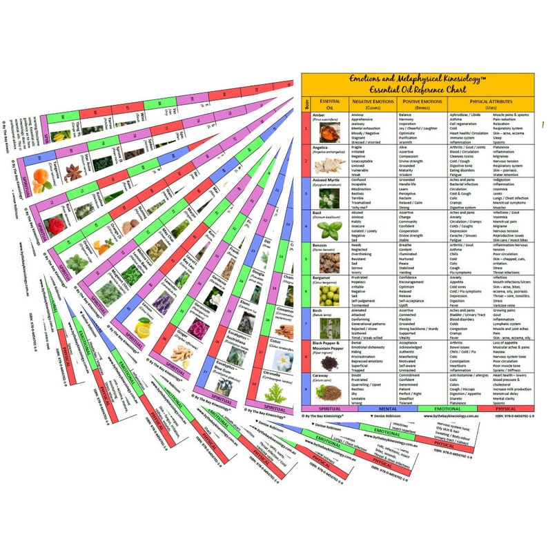 Essential Oil Reference Chart PDF Digital Download - Etsy