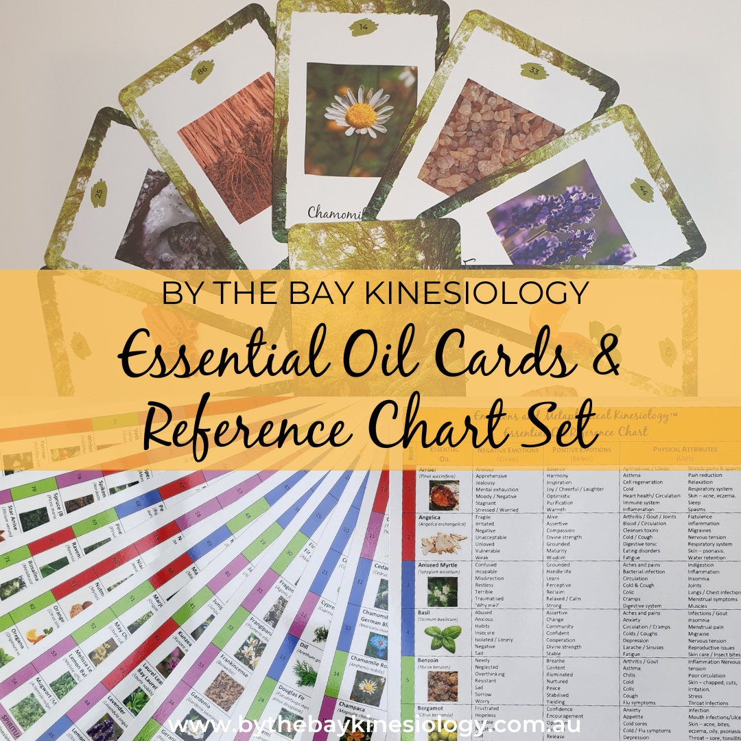 Essential Oil Cards and Reference Chart Set – Deck of 89 Cards and ...